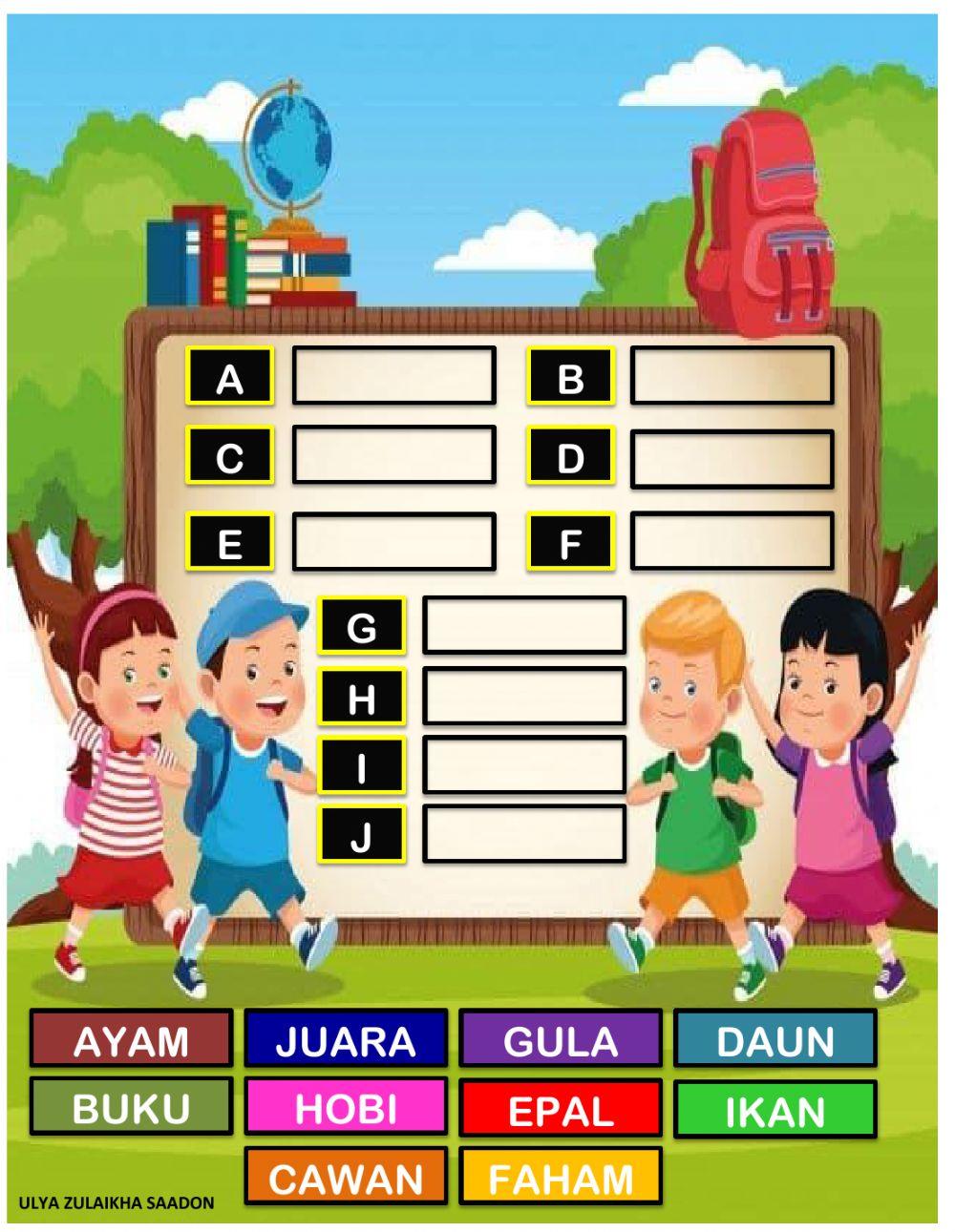 Huruf online activity | Live Worksheets