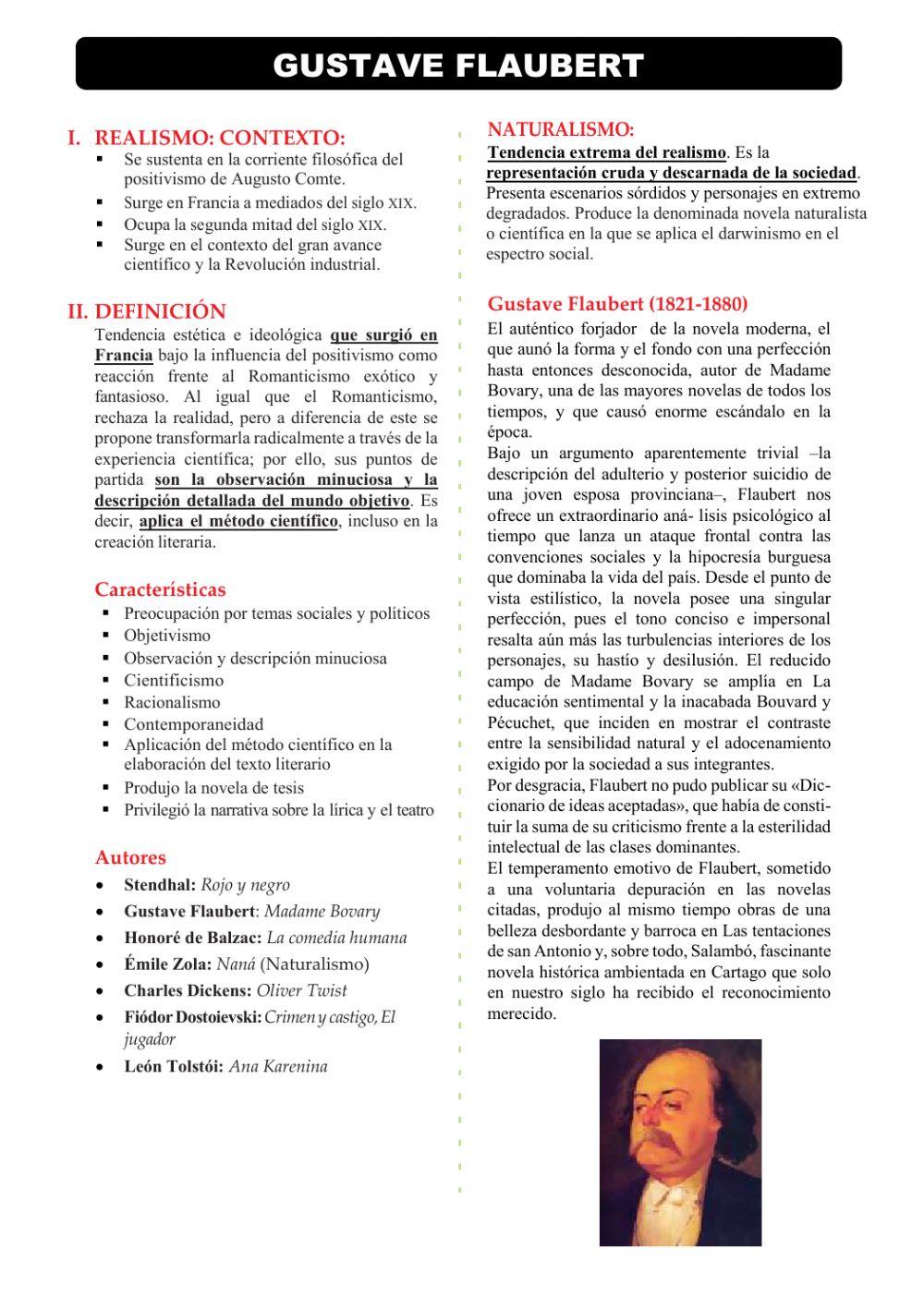 Gustave Flaubert | Free Interactive Worksheets | 499915