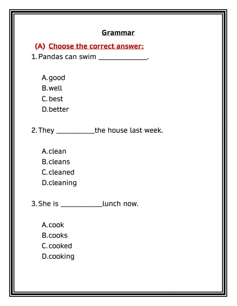 500079 | Grammar 01 | mohamedelsayed | LiveWorksheets