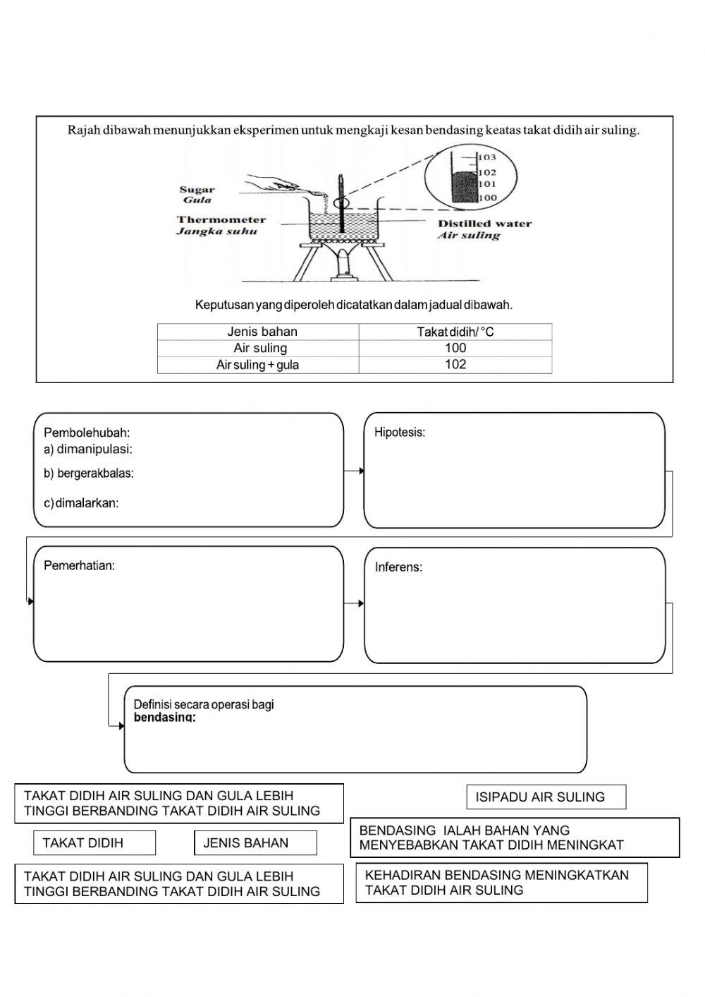 Kehadiran Bendasing worksheet | Live Worksheets