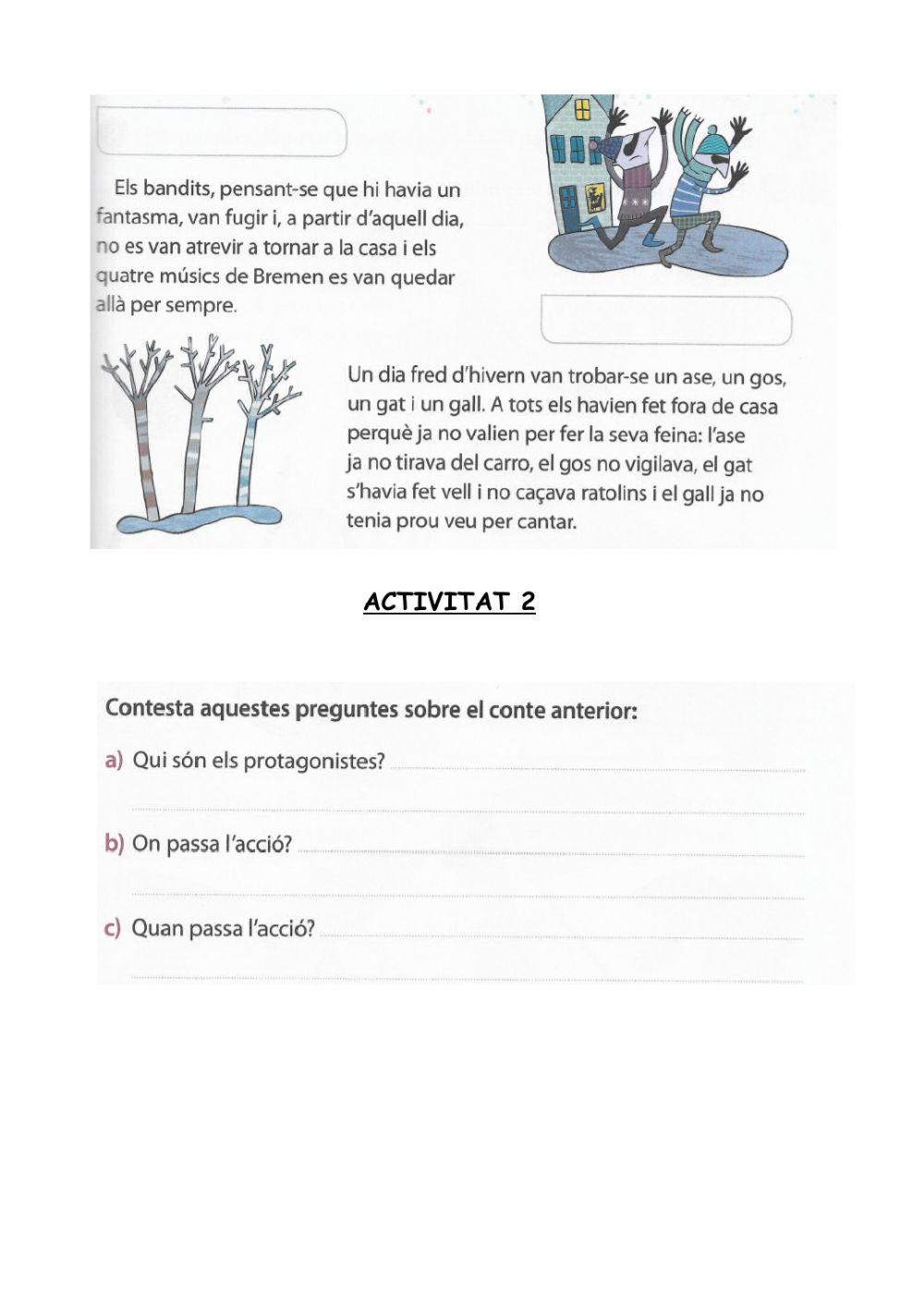 El conte i formar frases online exercise for | Live Worksheets