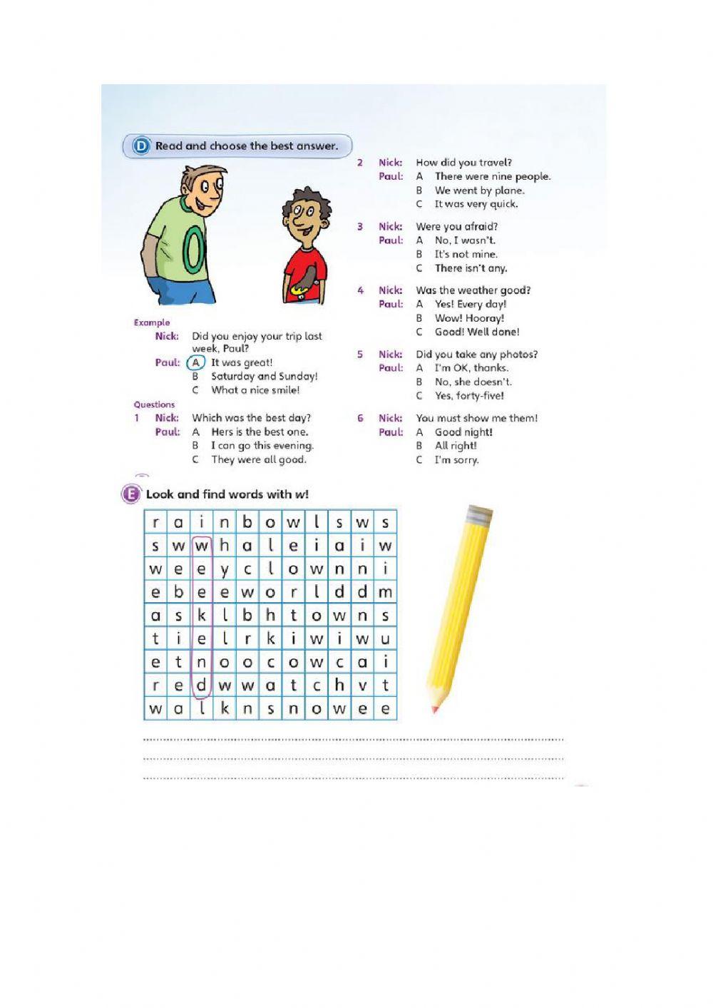 Last weekend, Last week online exercise for | Live Worksheets