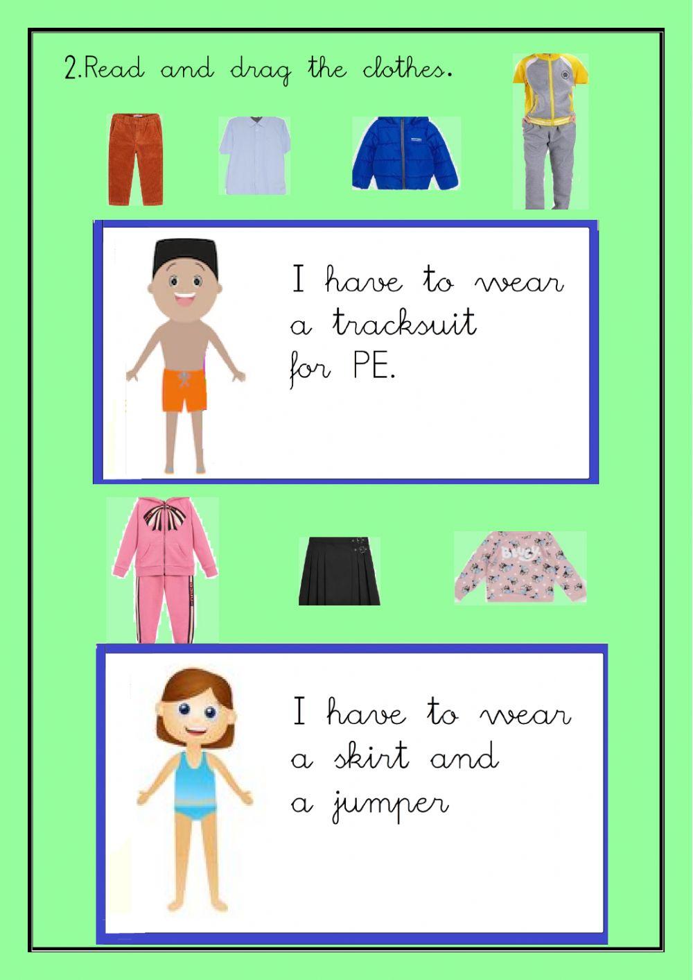 School uniform | Free Interactive Worksheets | 501456