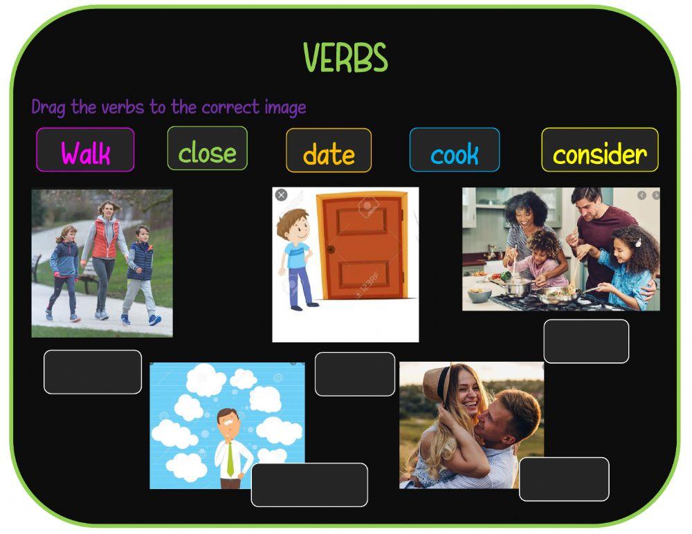 Matching Verbs | Free Interactive Worksheets | 501983