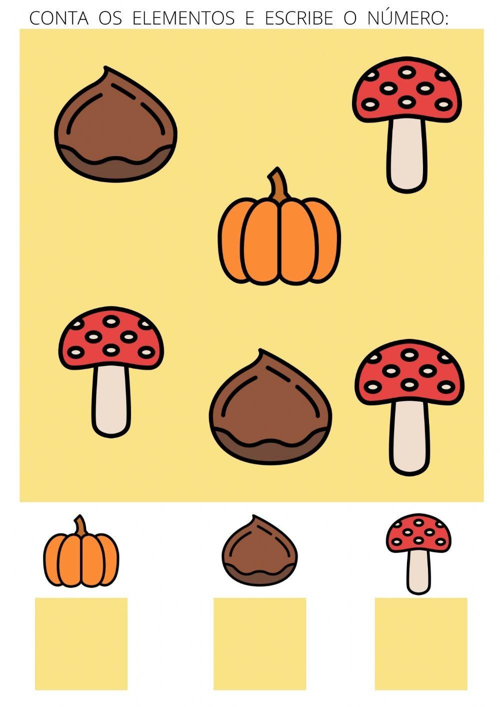 Cuenta los elem… | Free Interactive Worksheets | 502284