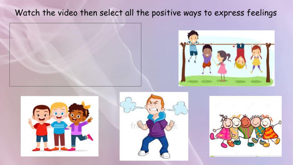 Positive feelings worksheet | Live Worksheets