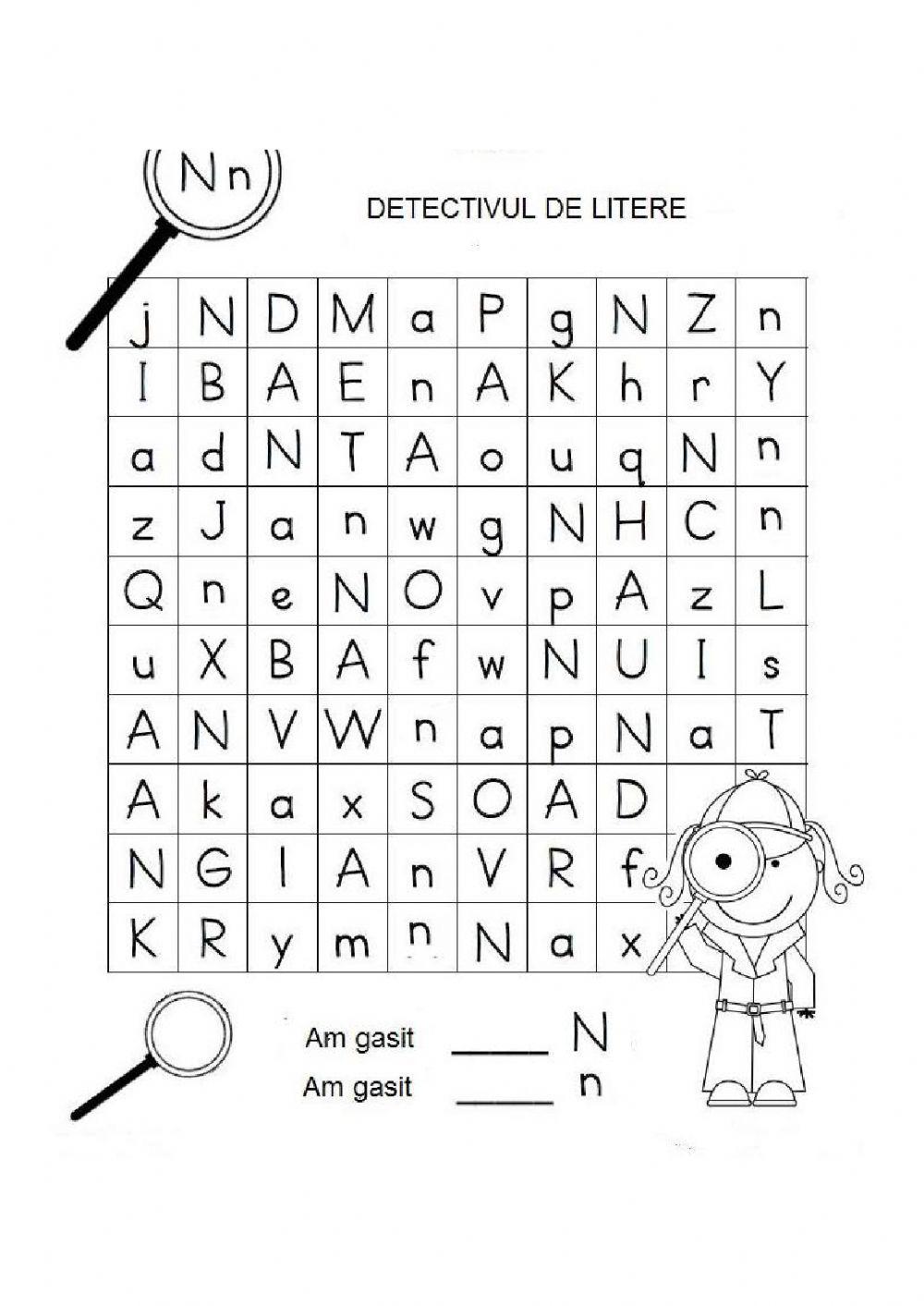 Detectivul N, n worksheet | Live Worksheets