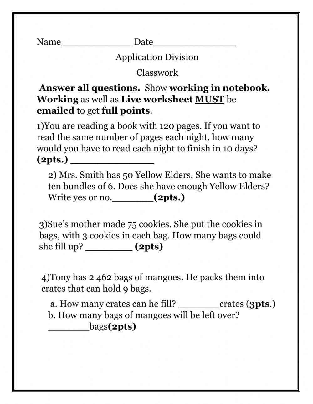 Division Word Problems Worksheet Live Worksheets division-word-problems-worksheet-live-worksheets