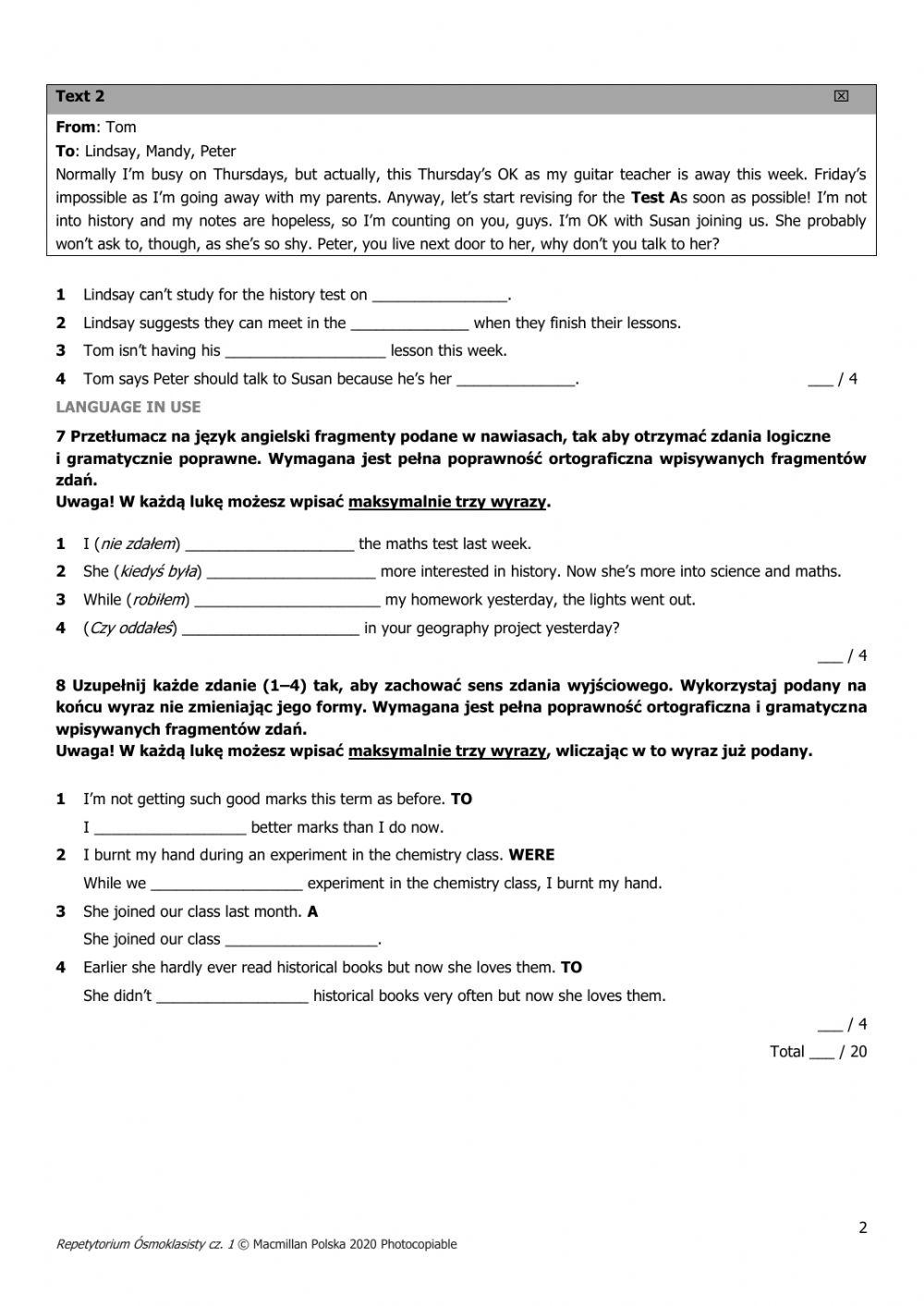 repetytorium ós… | Free Interactive Worksheets | 6237207