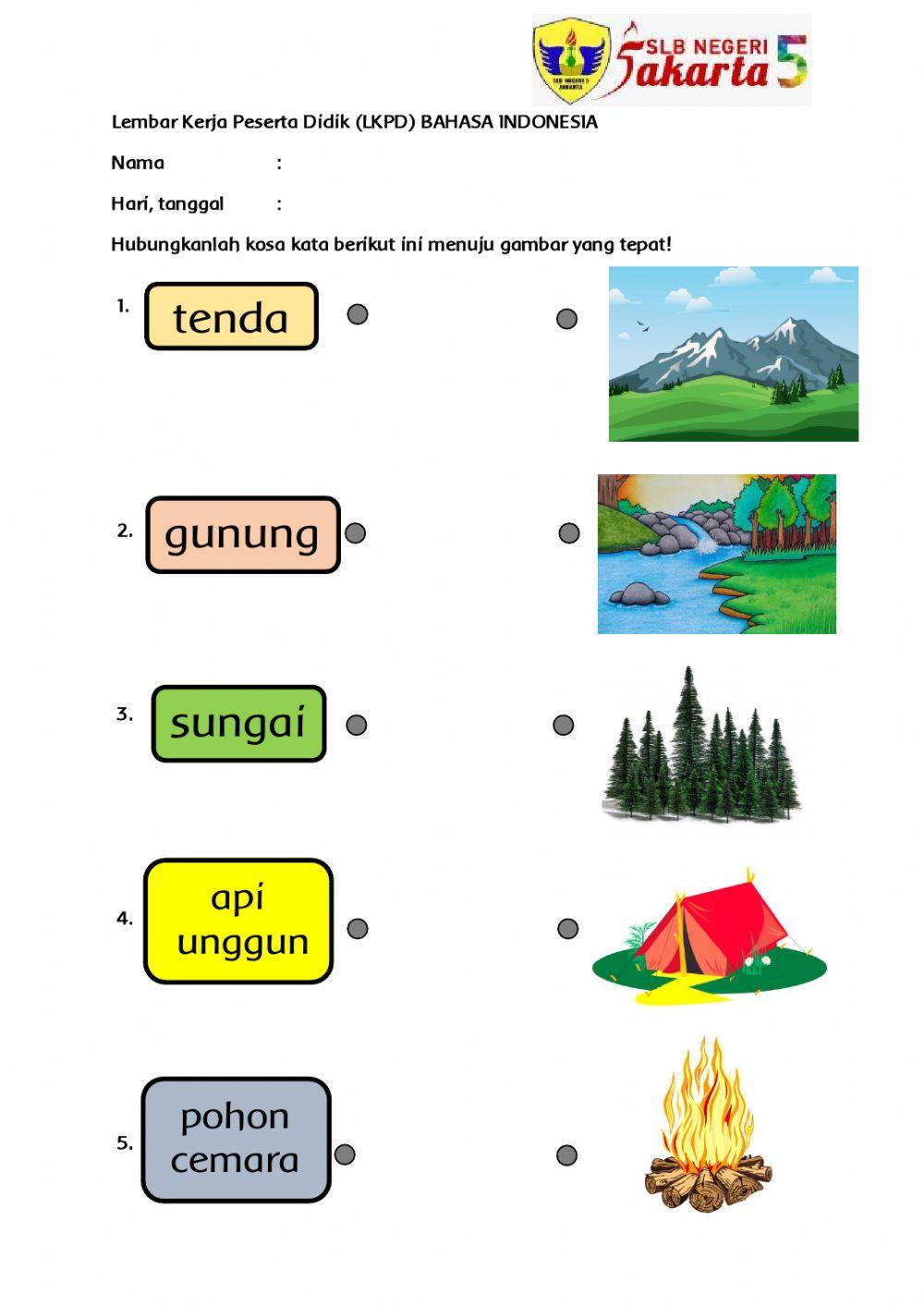 Tematik - BERPETUALANG MENDAKI GUNUNG worksheet | Live Worksheets