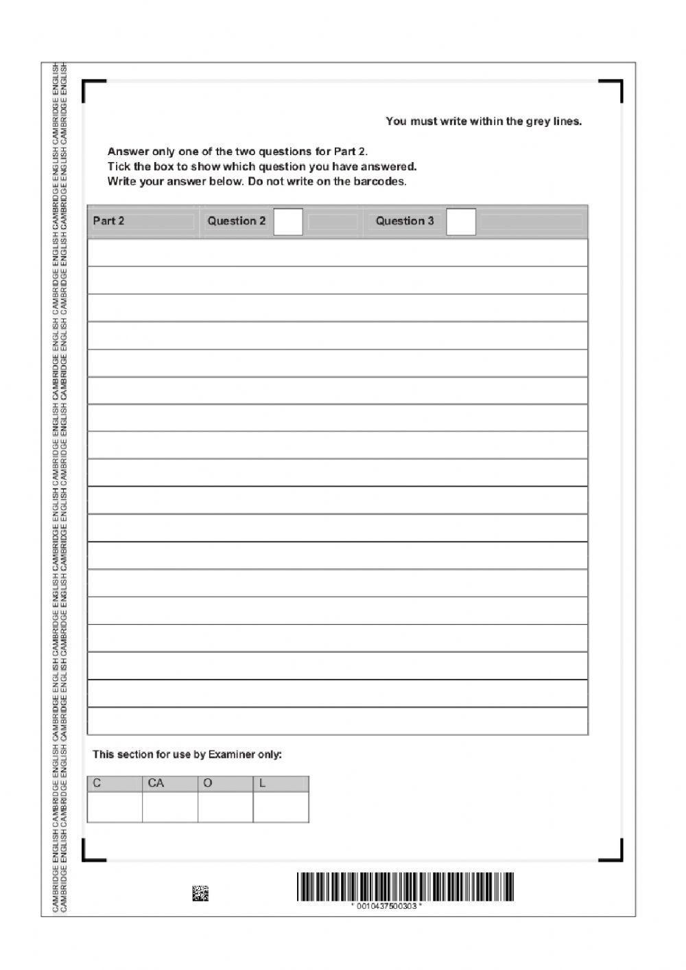 505833 Answersheet Writing Part PET 2020 Romialde 505833-answersheet-writing-part-pet-2020-romialde