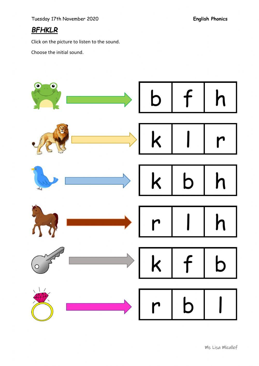 Phonics online exercise for Grade 3 | Live Worksheets