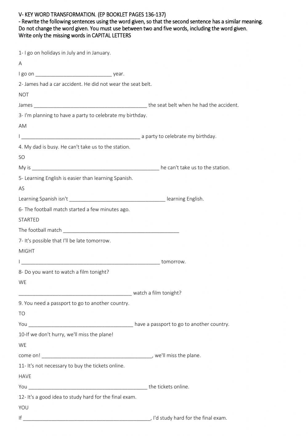 4th ADOL H1 - KEY WORD TRANSFORMATION - EP PAGES 136 - 137 online ...