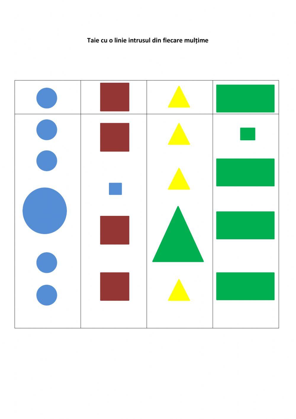 Găsește intrusul interactive worksheet | Live Worksheets