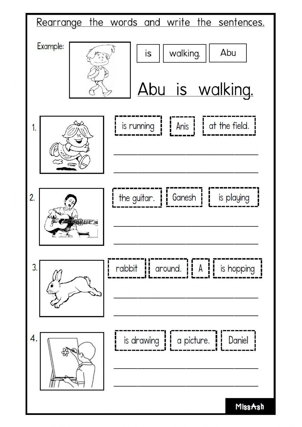 REARRANGING WORDS online exercise for | Live Worksheets