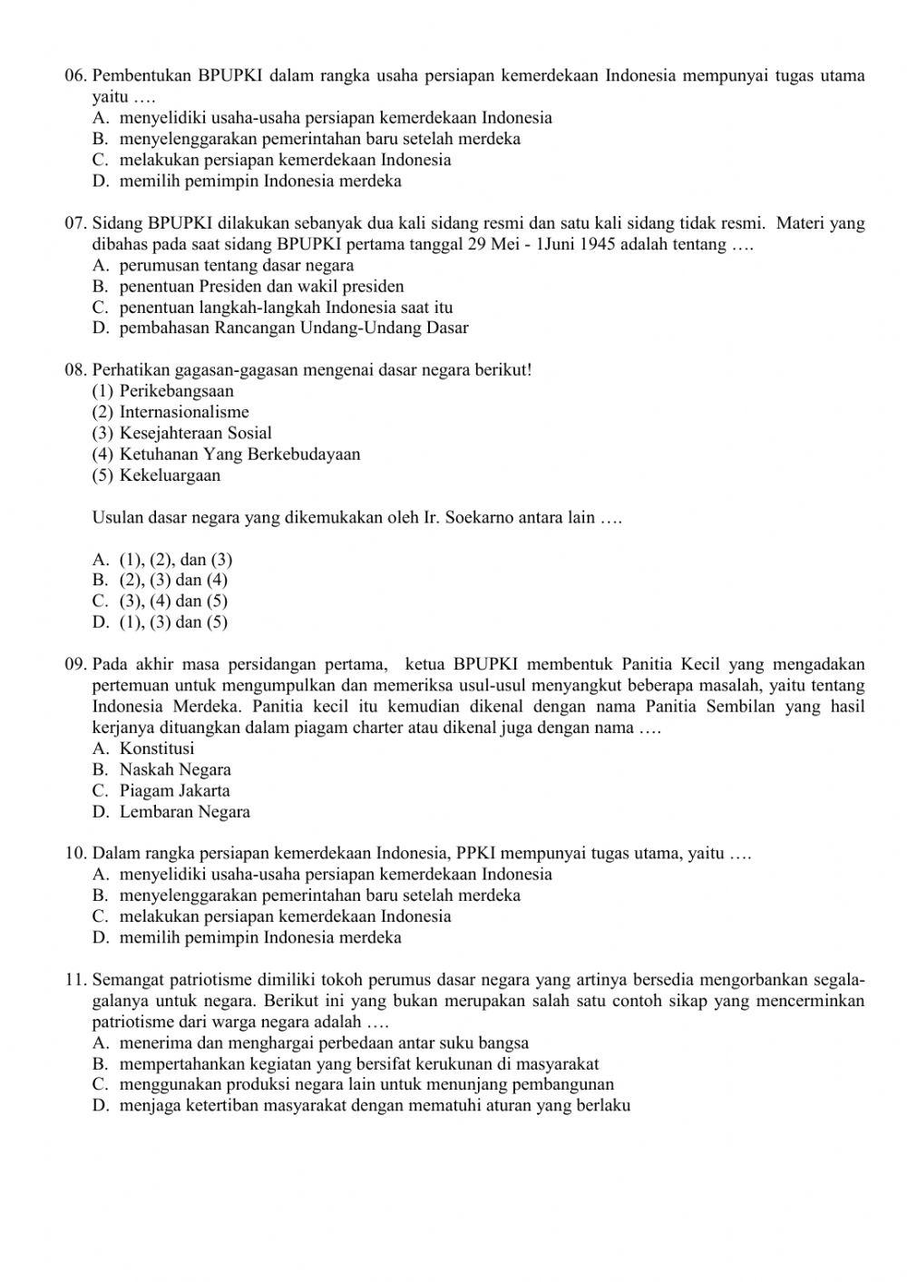 Soal activity for 7 | Live Worksheets
