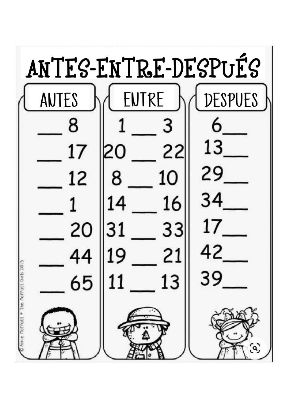 Antes entre despues worksheet | Live Worksheets Antes entre despues worksheet | Live Worksheets