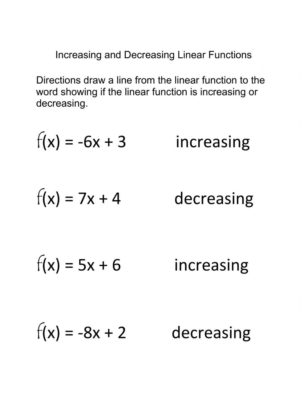 Decreasing Linear Function 2211