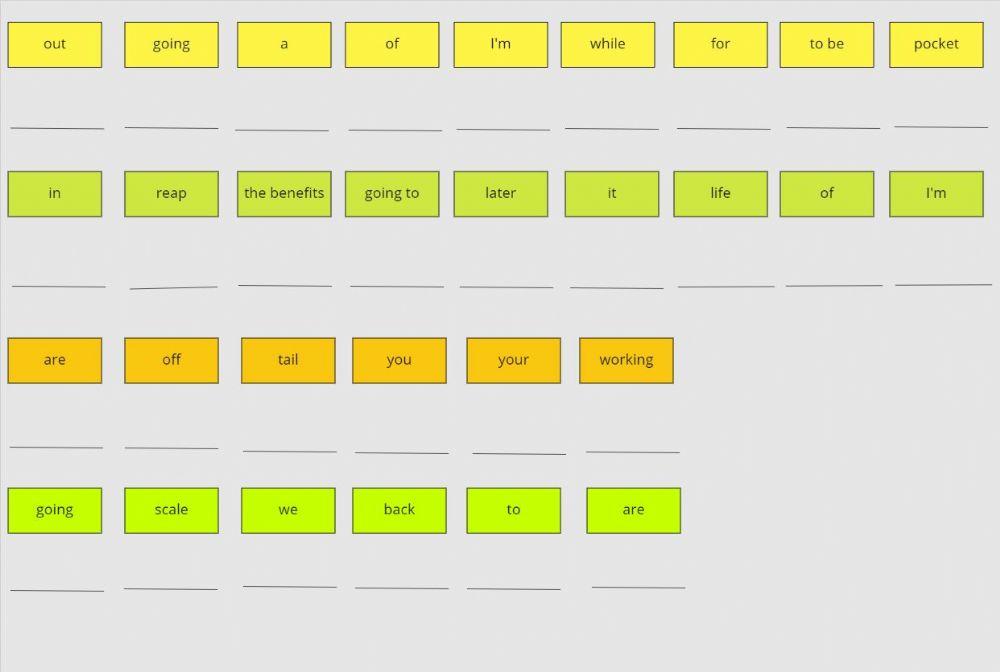 Phrases WLB worksheet | Live Worksheets