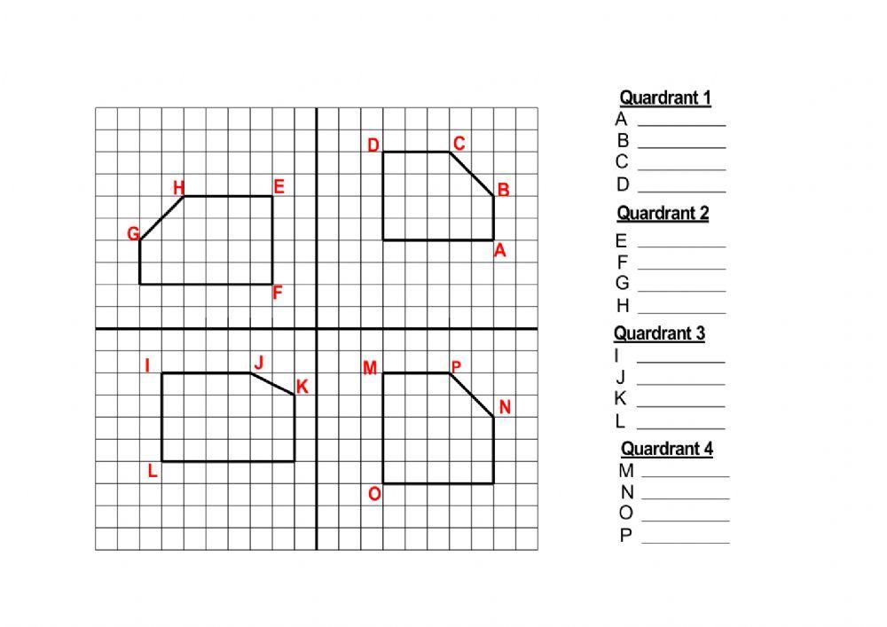 Cartesian Coordinate Review Worksheet Live Worksheets