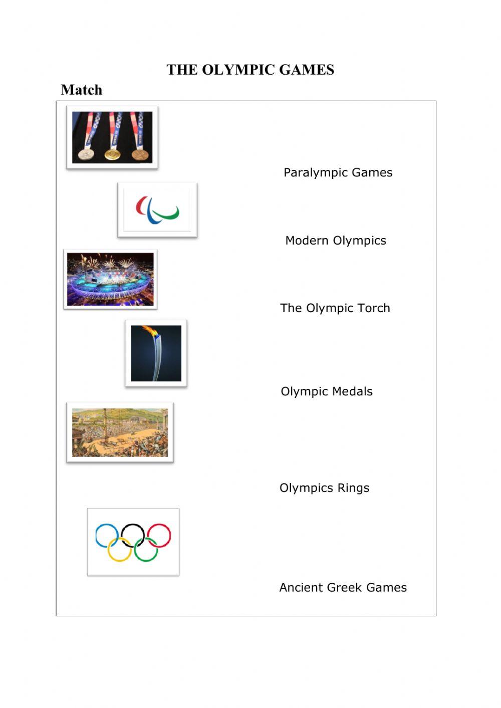 Olympic Games | Free Interactive Worksheets | 509074