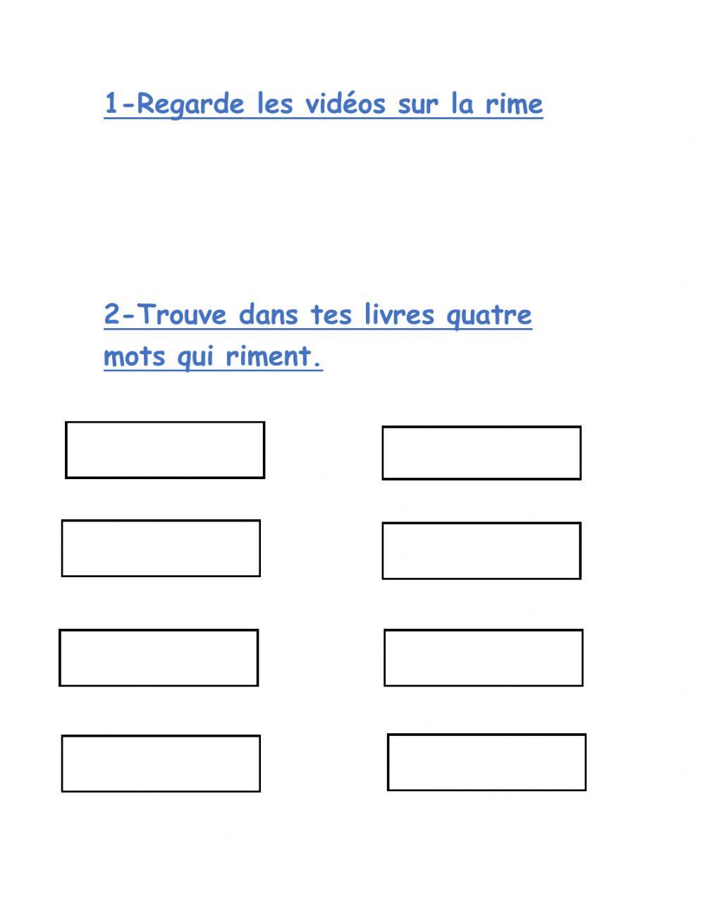 Rimes interactive exercise | Live Worksheets