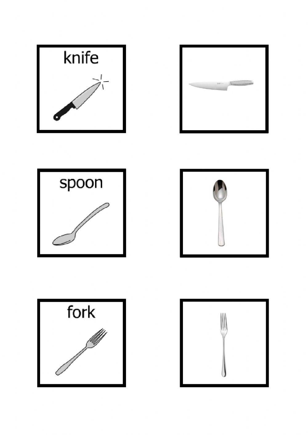 Language & Communication: Kitchen items worksheet | Live Worksheets