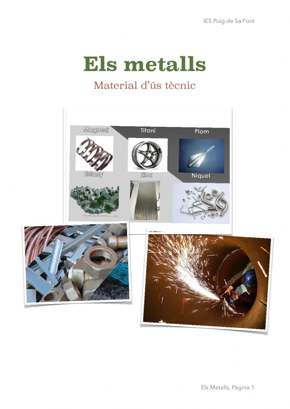 Metalls 510339 | Marga Mayol | Live Worksheets