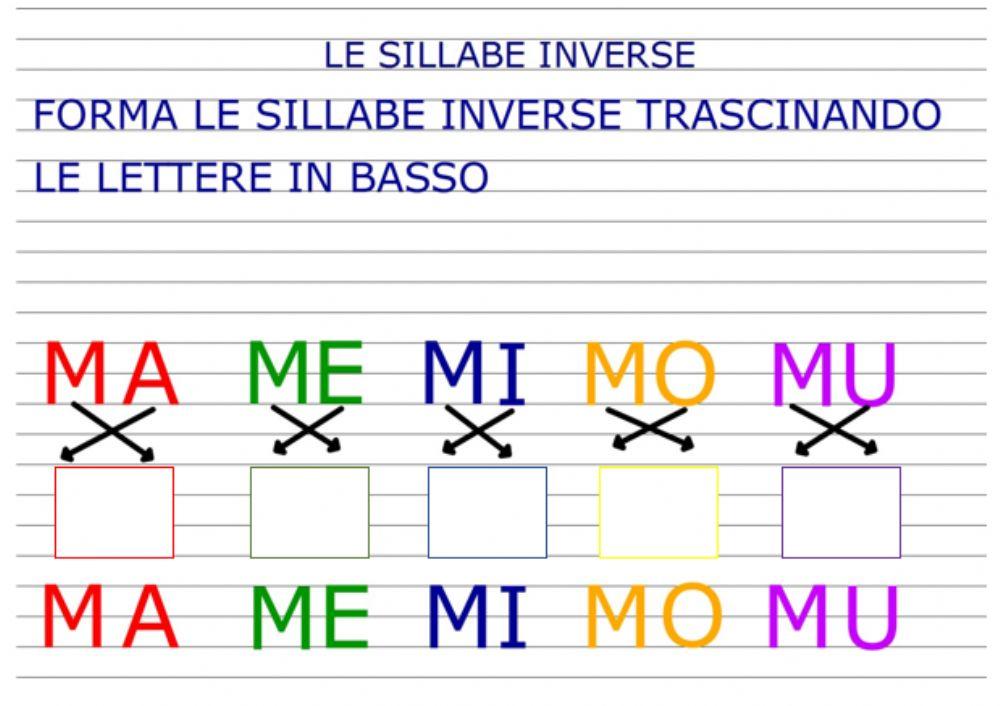 Sillabe inverse worksheet | Live Worksheets