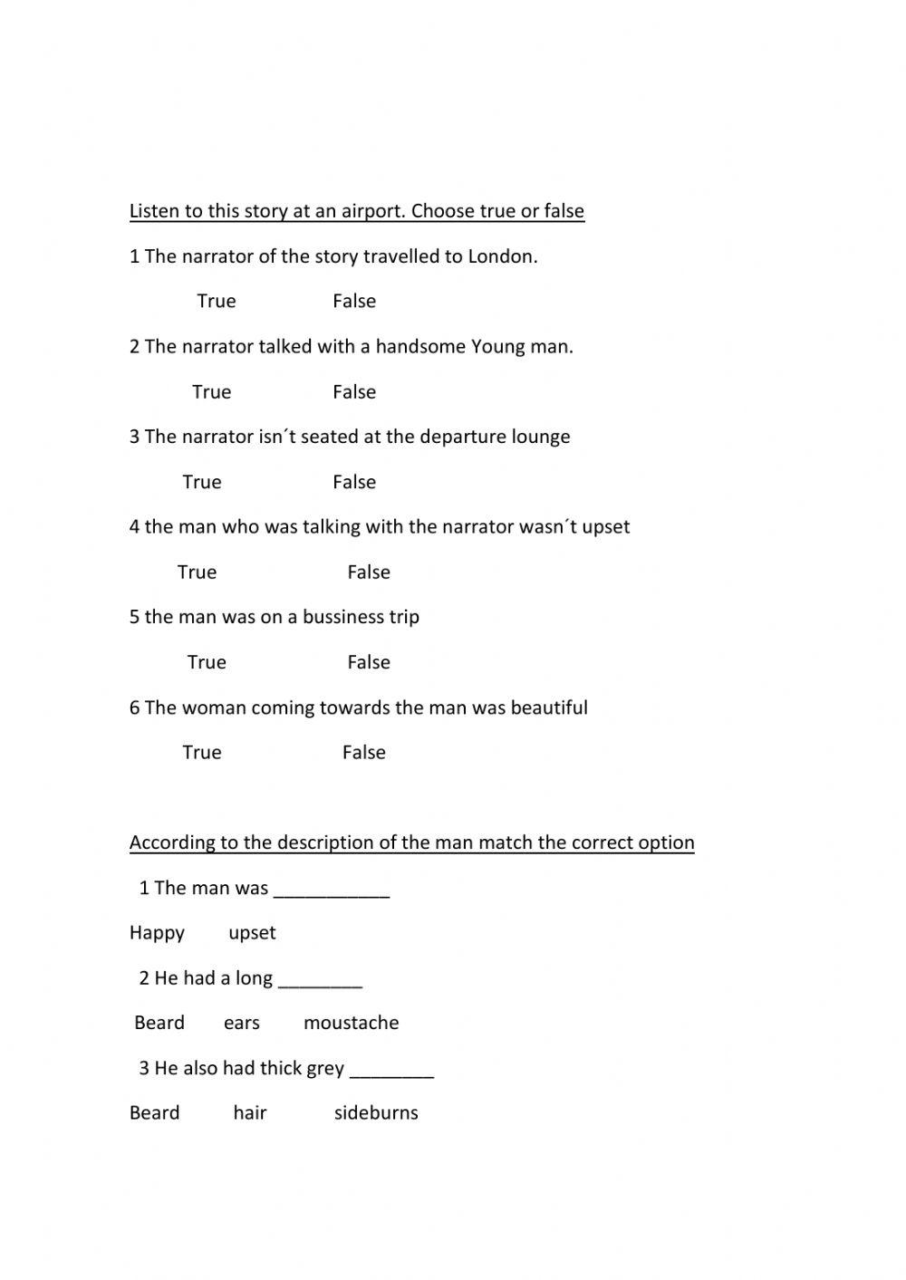 Physical Appearance Worksheet For Pre Intermediate Live Worksheets