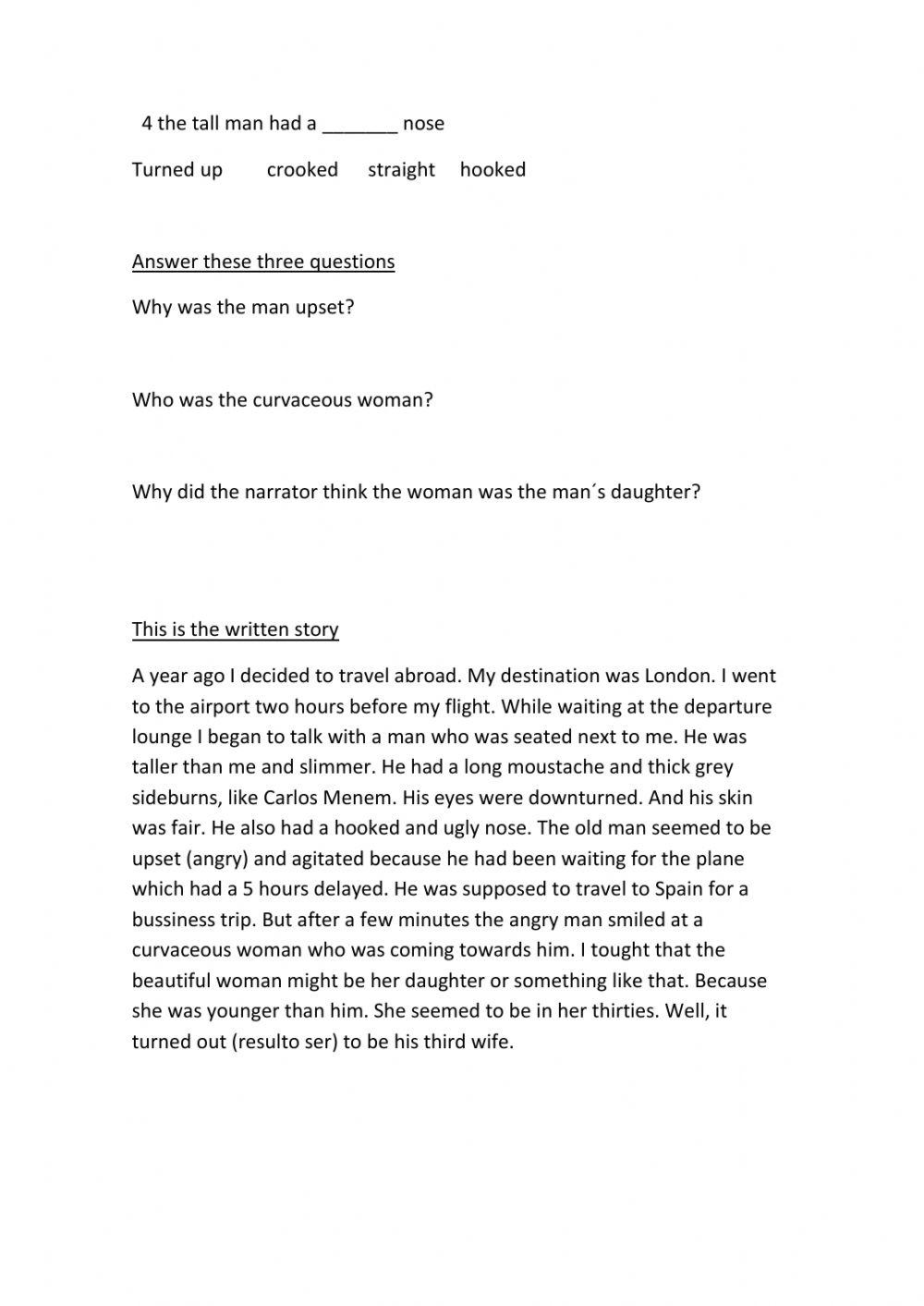 Physical Appearance Worksheet For Pre Intermediate Live Worksheets