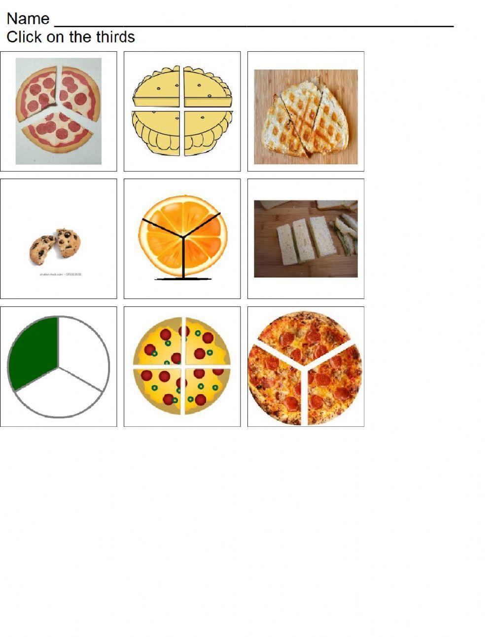 511522 | Find the thirds | perkinsj | LiveWorksheets