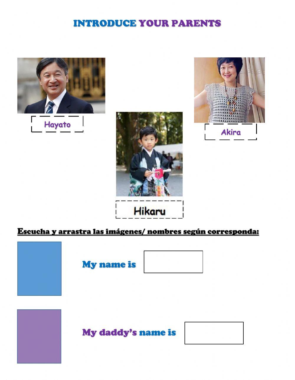 Introducing oneself | Live Worksheets