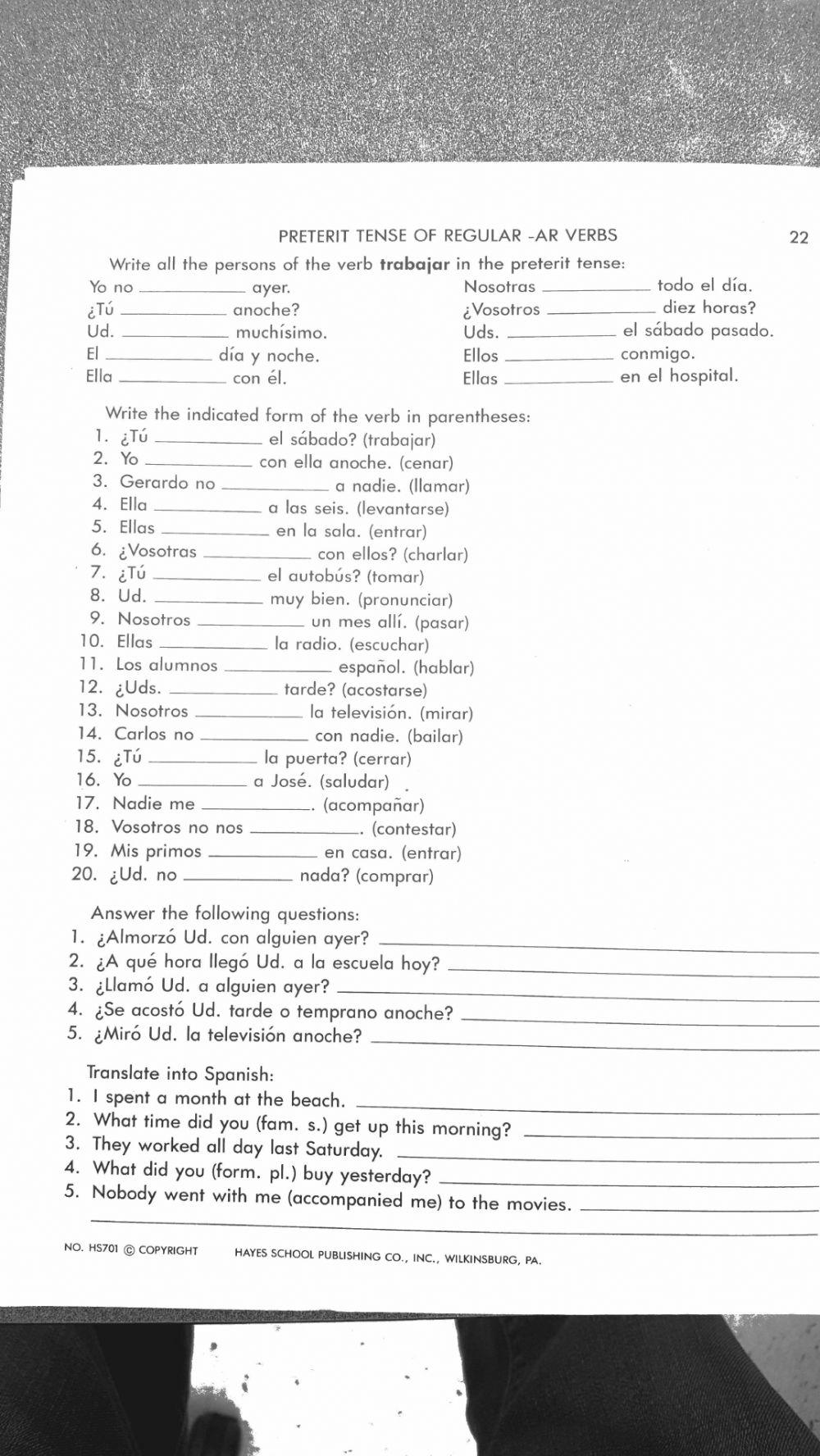 Pretérito -ar--… | Free Interactive Worksheets | 4436548