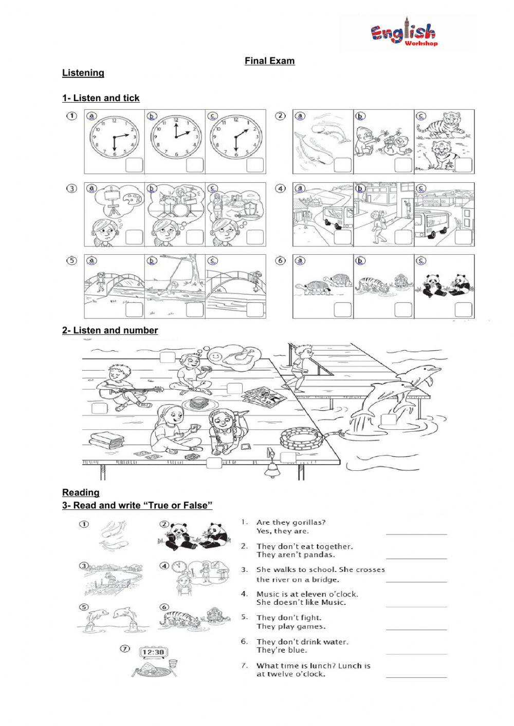 Final exam online pdf worksheet | Live Worksheets