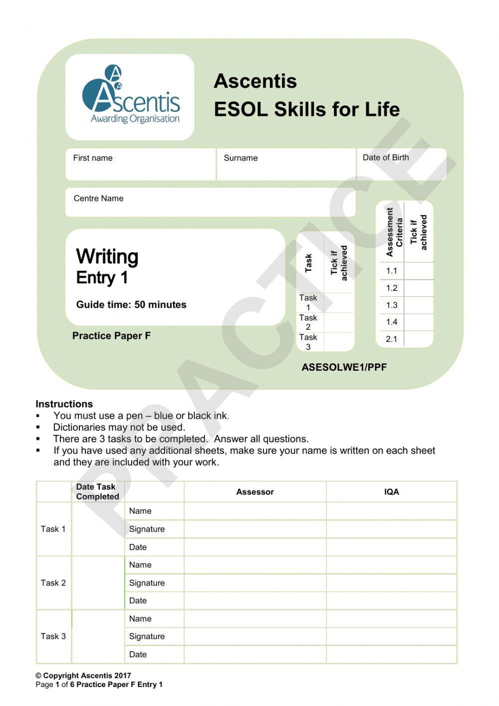 Mock E1 writing Ascentis paper F | melgueta | Live