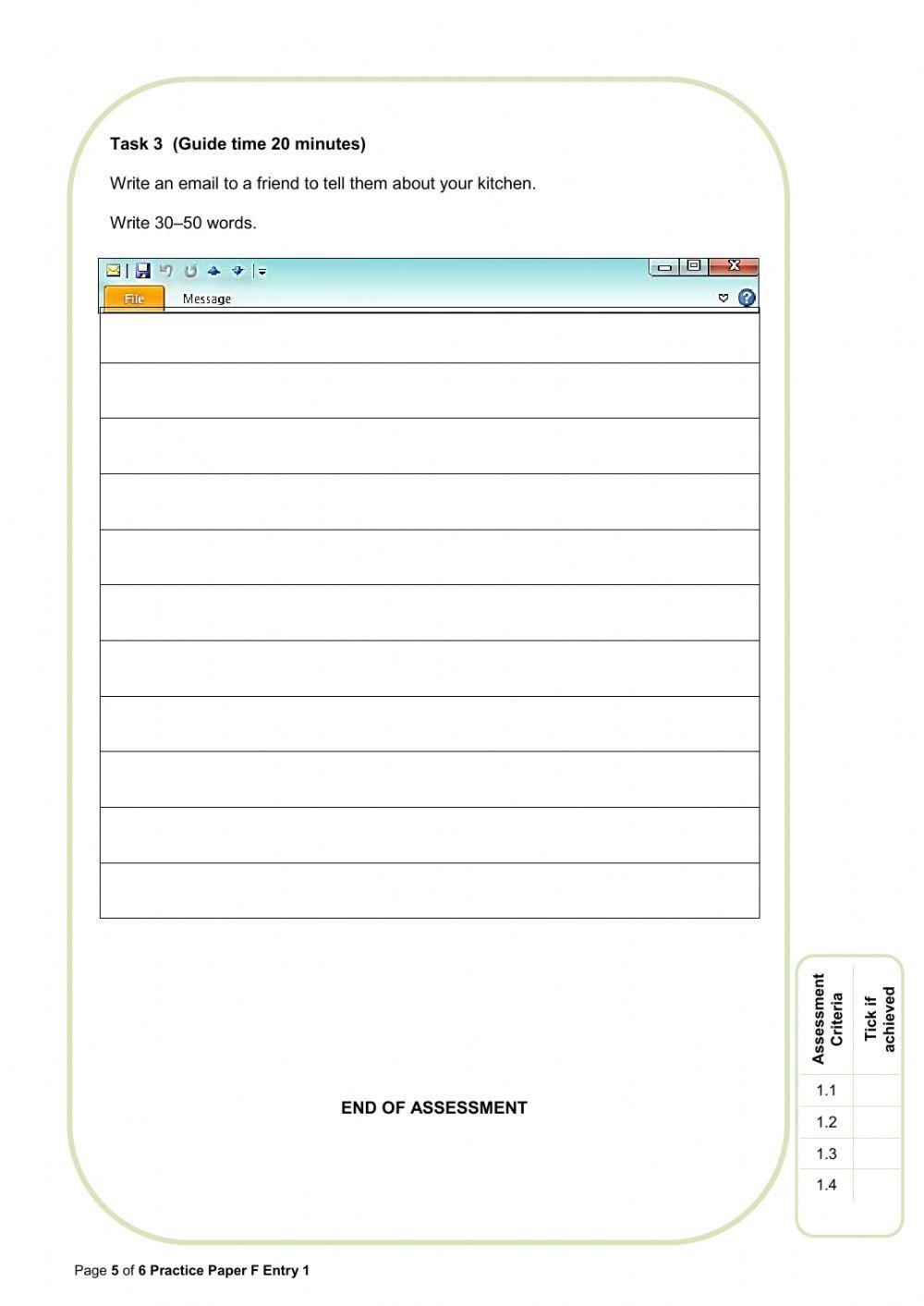Mock E1 writing Ascentis paper F worksheet | Live Worksheets