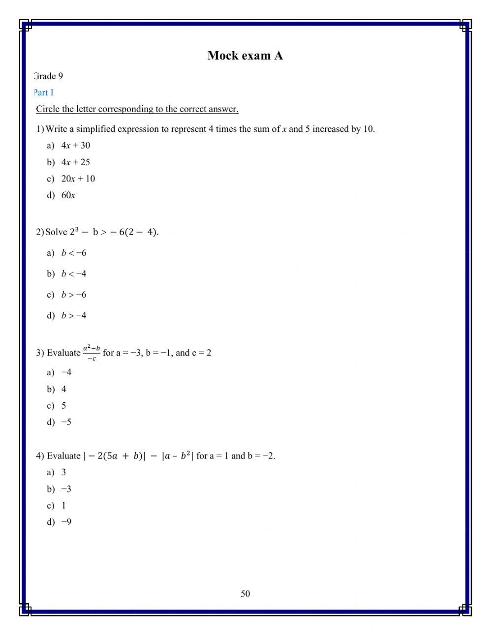 Math Mock Test Worksheet Live Worksheets math-mock-test-worksheet-live-worksheets