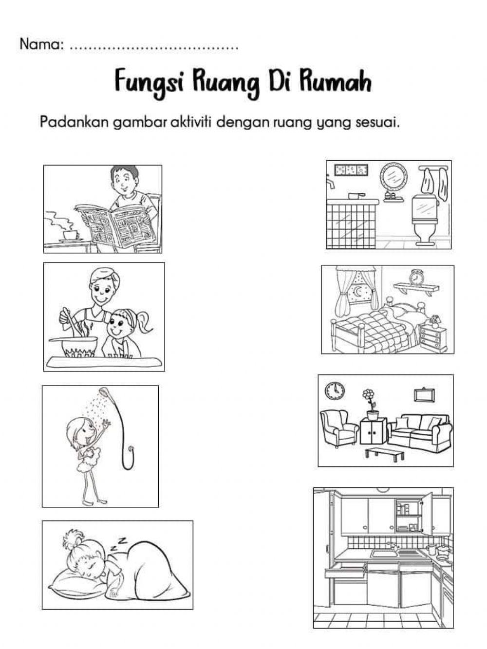 Ruang rumah dan… | Free Interactive Worksheets | 513774