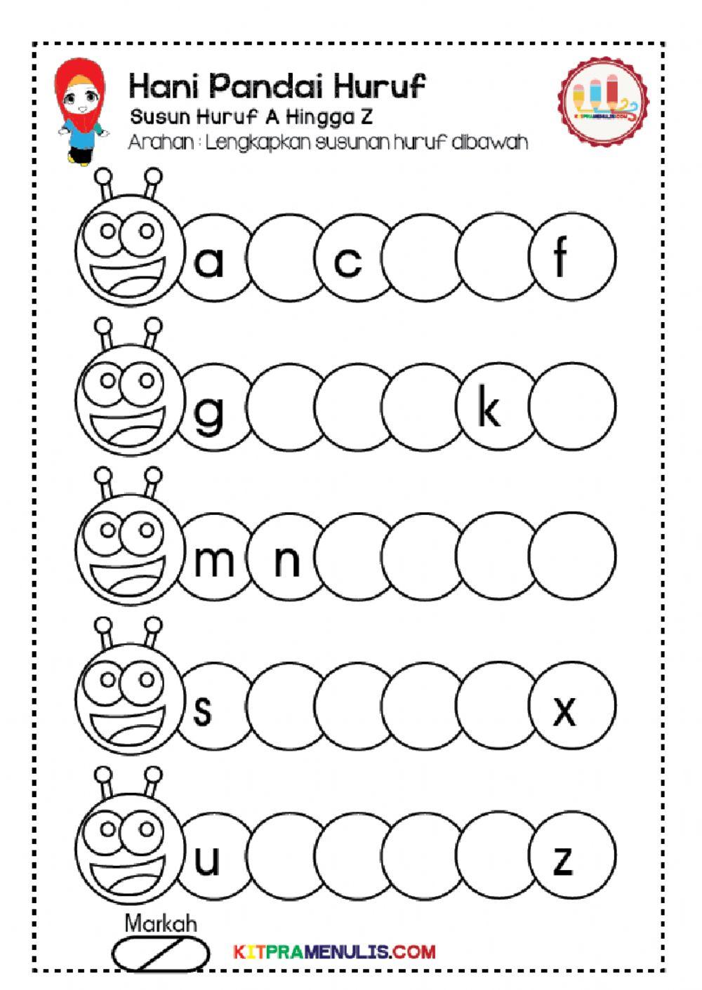 Huruf kecil | Live Worksheets