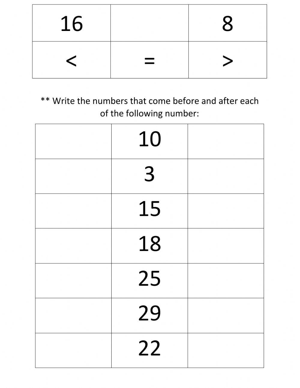 Before After Numbers Interactive Worksheet Live Worksheets, 58% OFF Before After Numbers Interactive Worksheet Live Worksheets, 58% OFF