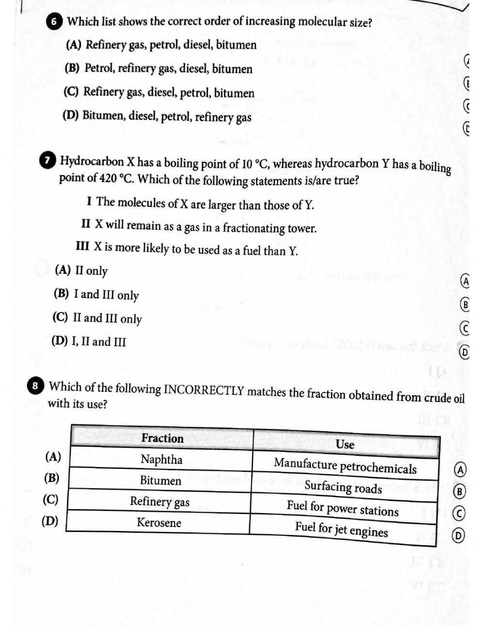 Sources of Hydrocarbons online exercise for | Live Worksheets