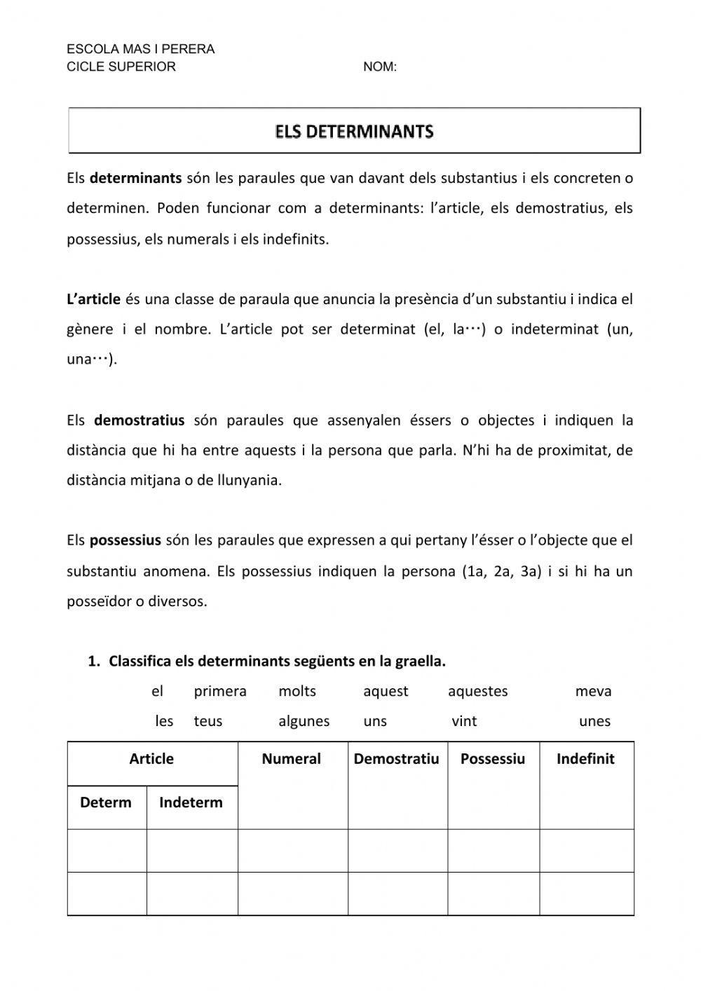 Determinants | Free Interactive Worksheets | 515287