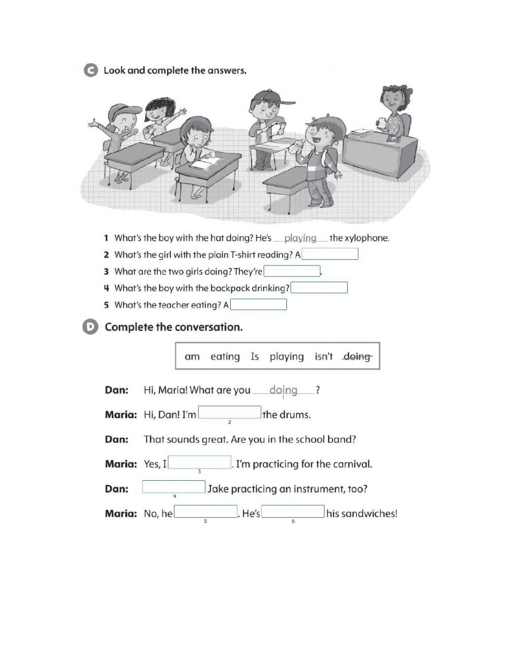 Are you playing in the concert? worksheet | Live Worksheets