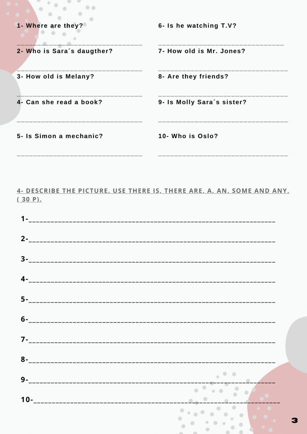 Midterm exam interactive exercise | Live Worksheets