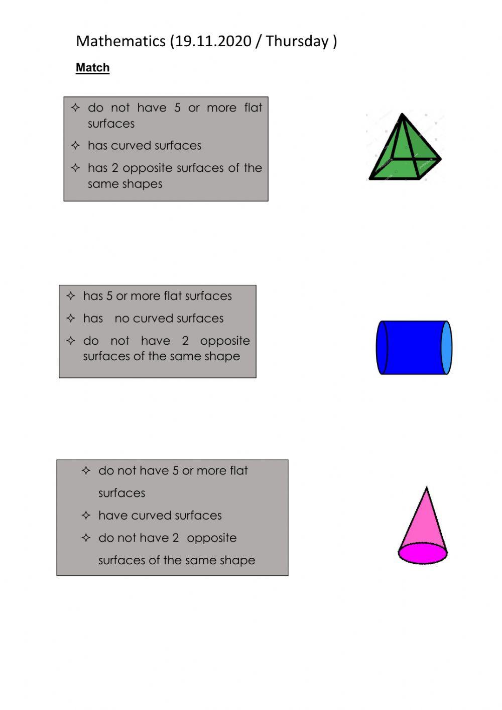 Prism and non p… | Free Interactive Worksheets | 516876