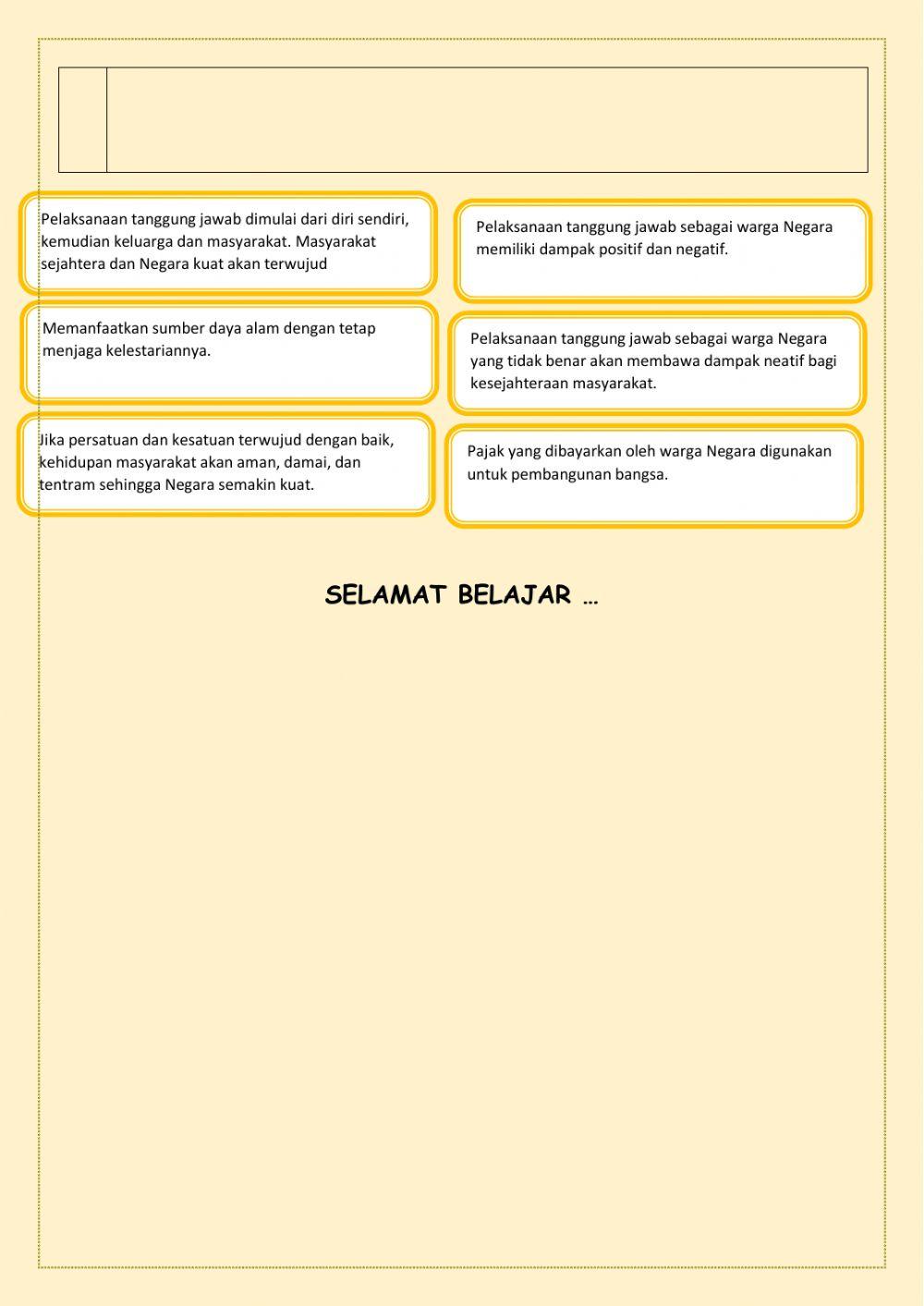 Bahasa informasi penting worksheet | Live Worksheets