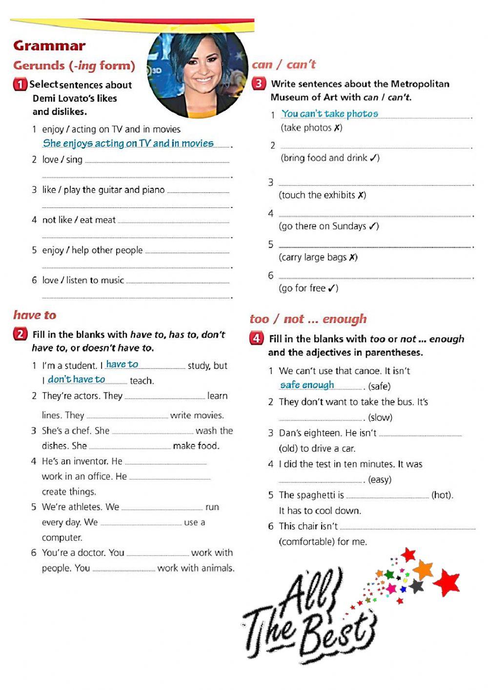 4th - Units 1-2 Consolidation Work -Eng2 worksheet | Live Worksheets