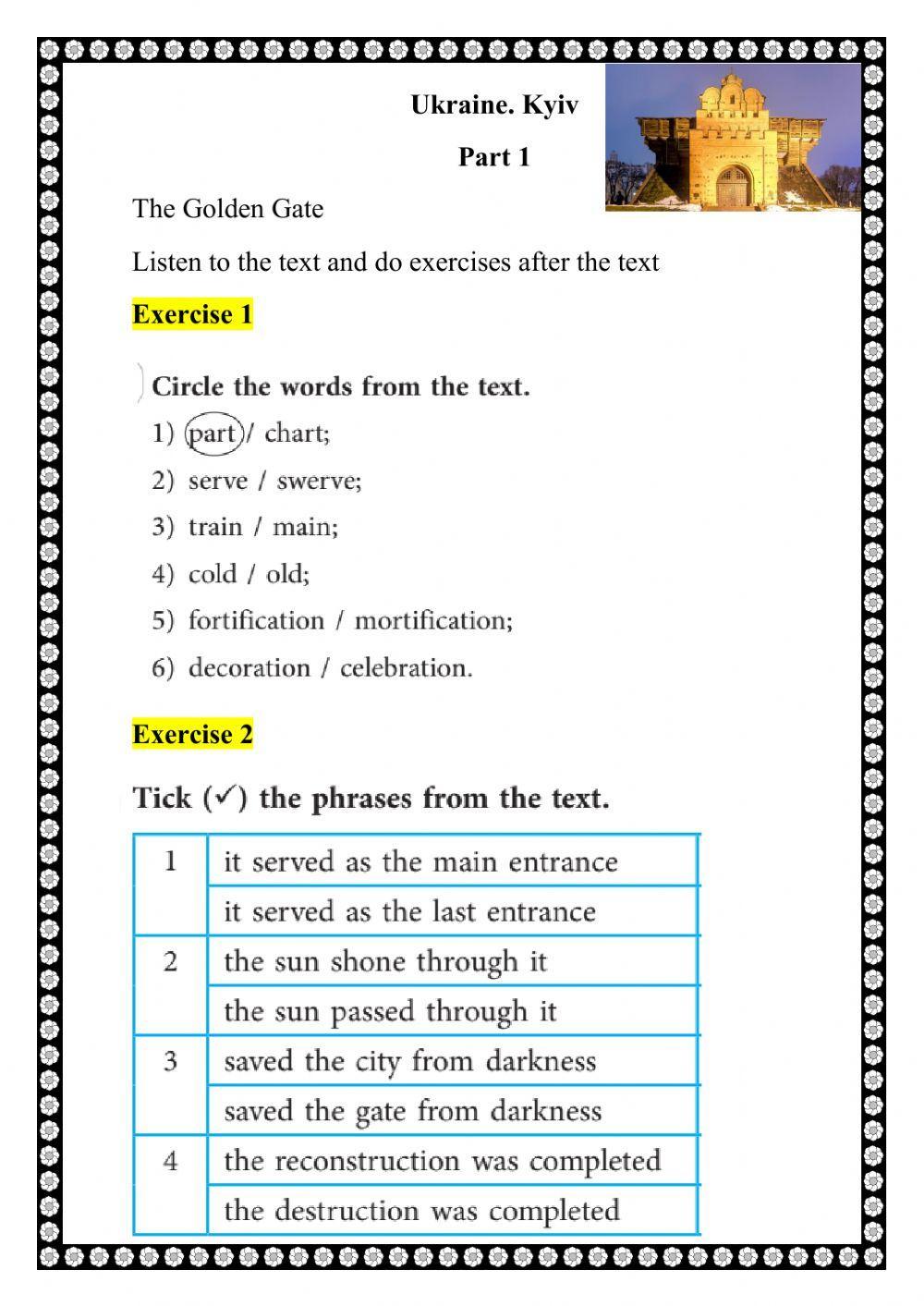 Ukraine | Free Interactive Worksheets | 518511