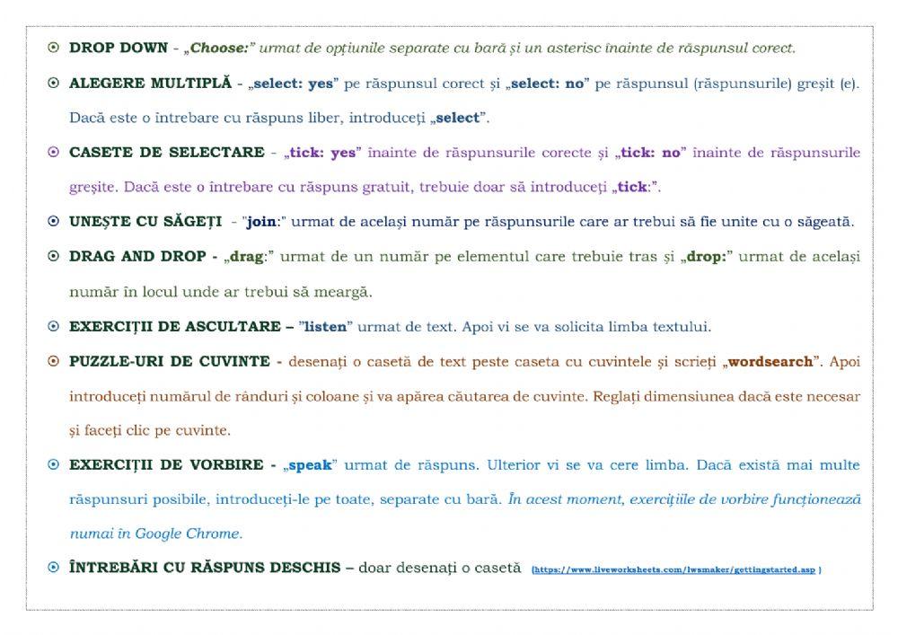 Tutorial - ro worksheet | Live Worksheets